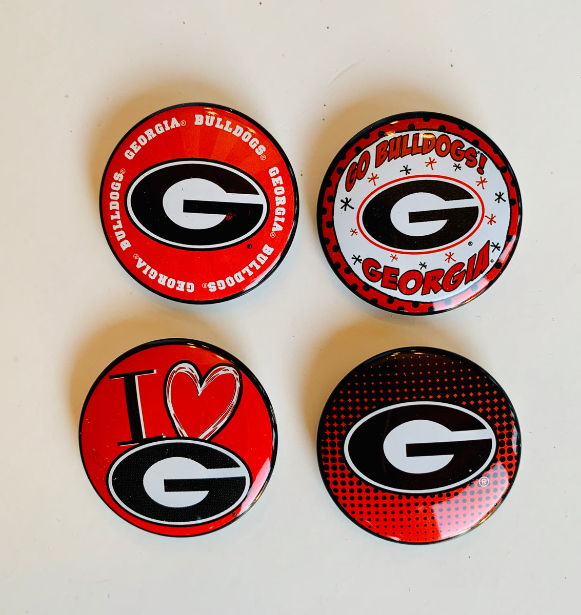 UGA Game Day Pins / Buttons – Whimsy Daisy Holiday Shop