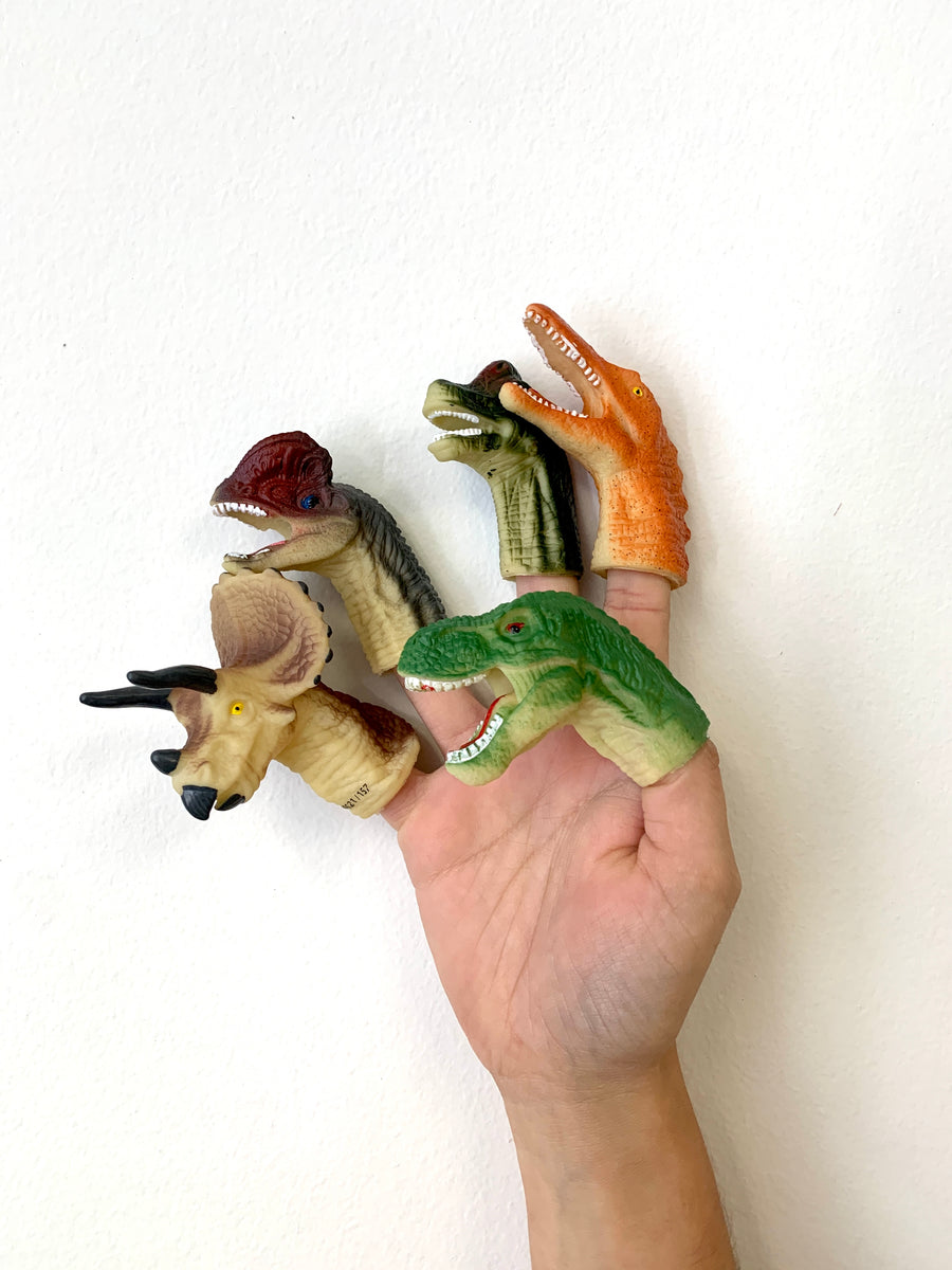 Rubber Finger Puppet - Dinosaur – Whimsy Daisy Holiday Shop